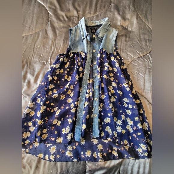 Tops | Denimsheer Mesh Button Up Tanksz Medium | Poshmark